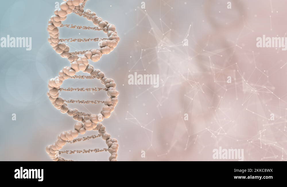 Beige background for scientific medical research presentation with dna ...
