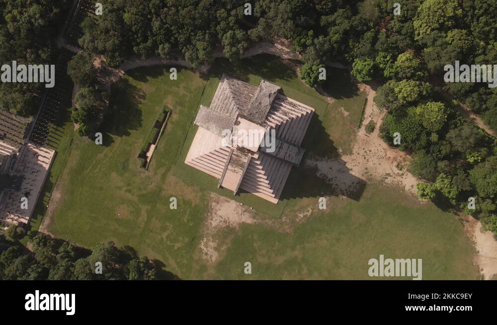 Chichen Itza, Mexico. Birds Eye Aerial View of Ancient Mayan Temple in ...