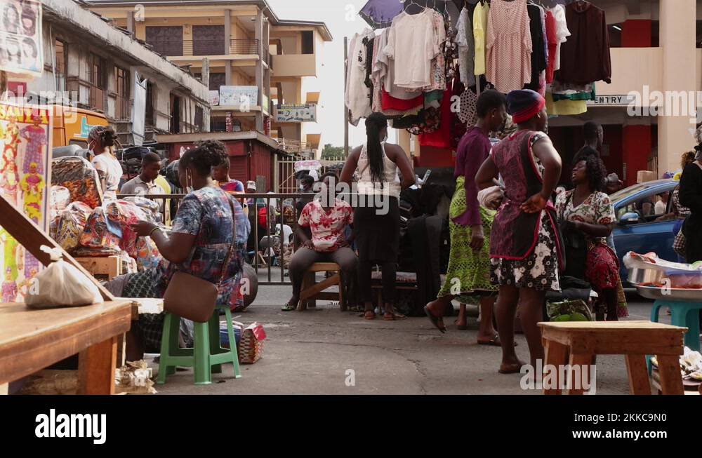 Busy urban Makola street market Accra Ghana Africa HD Stock Video ...