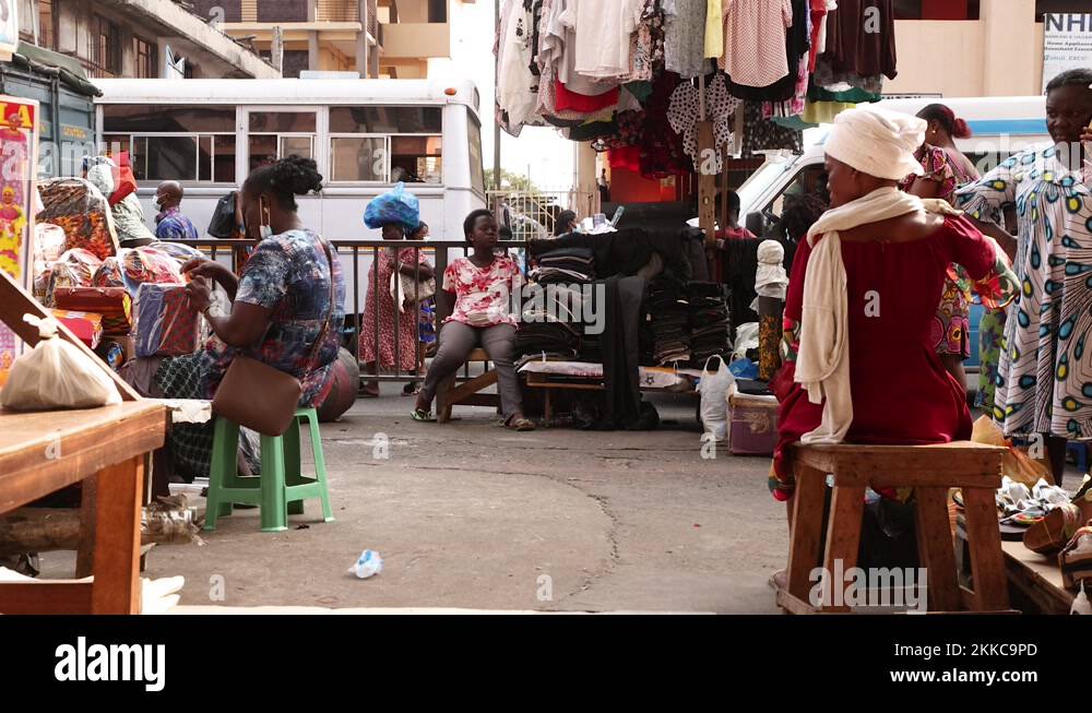 Downtown Accra street market crowd busy Africa HD Stock Video Footage ...