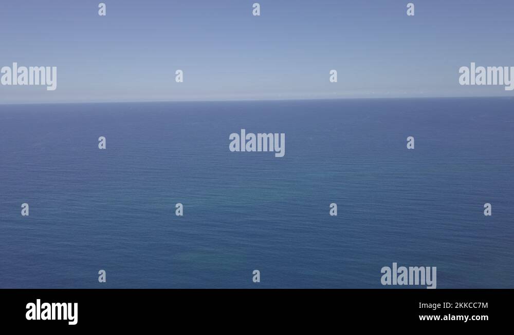 Big blue ocean horizon Atlantic or pacific Aerial 4K Stock Video ...