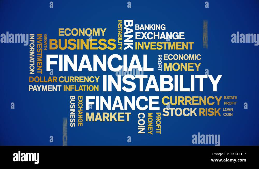 4k Financial Instability Animated Tag Word Cloud,Text Animation ...