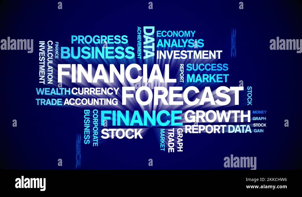 4k Financial Forecast Animated Tag Word Cloud,Text Animation seamless ...