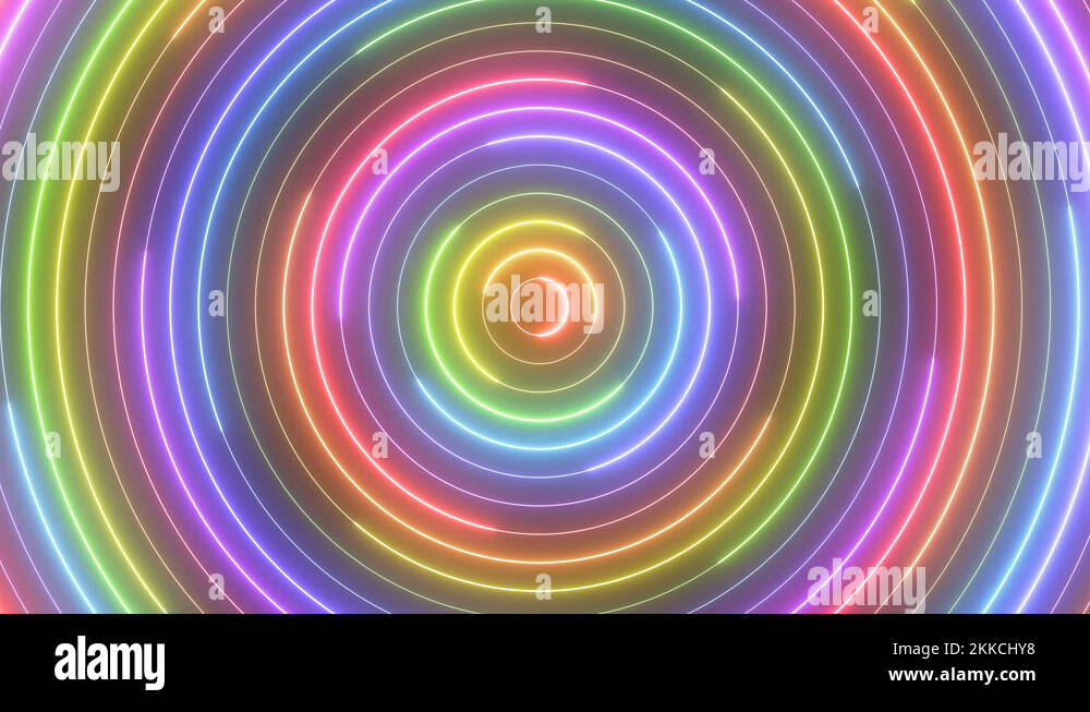 Rainbow Neon Saber Circle Ring Halo Waves Rotate Laser Lights Flash ...