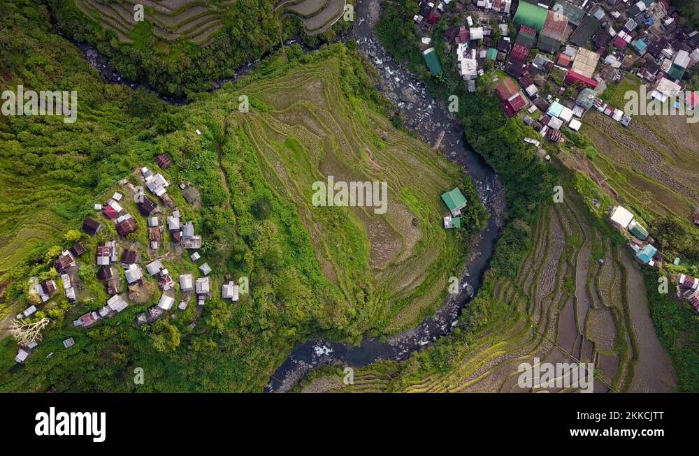 Top View Of Banaue Rice Terraces. Famous Tourist Attraction In The ...