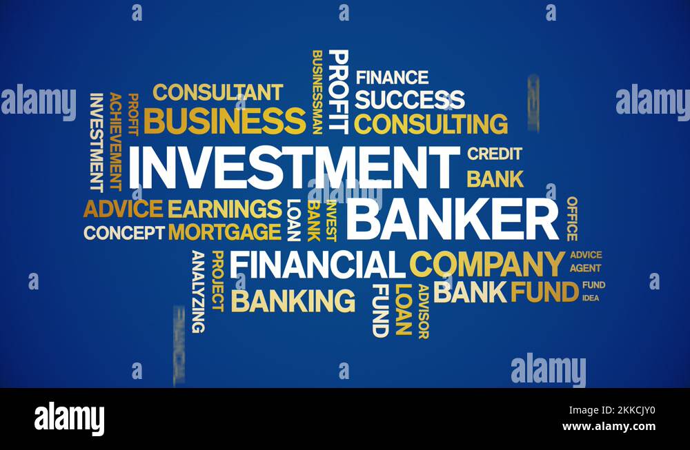 4k Investment Banker Animated Tag Word Cloud,Text Animation seamless ...
