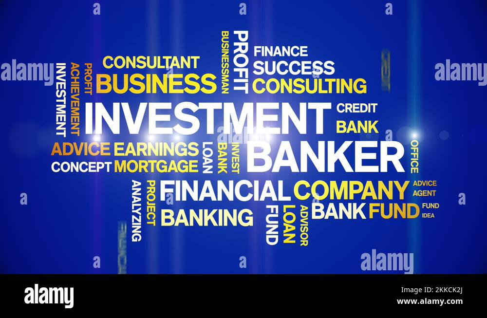 4k Investment Banker Animated Tag Word Cloud,Text Animation seamless ...