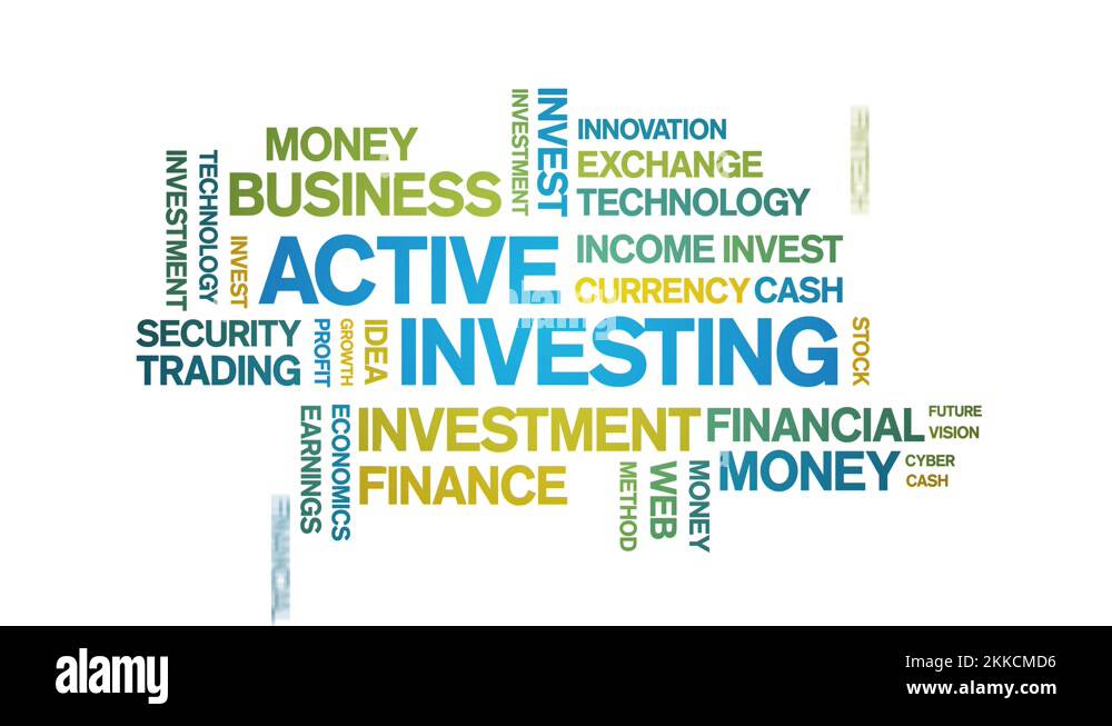 4k Active Investing Animated Tag Word Cloud,Text Design Animation ...