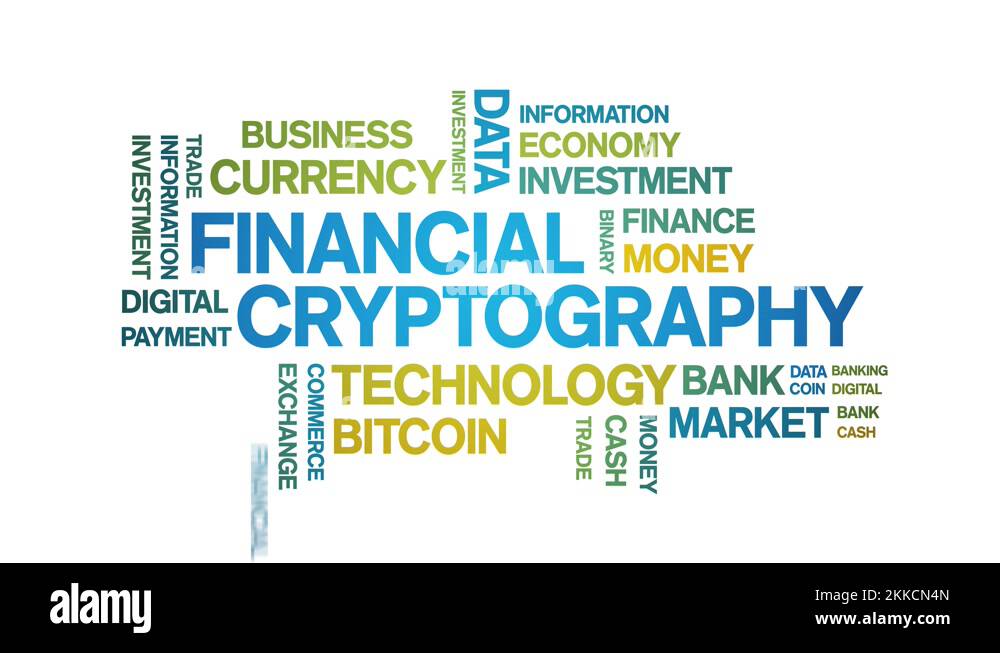 4k Financial Cryptography Animated Tag Word Cloud,Text Animation ...