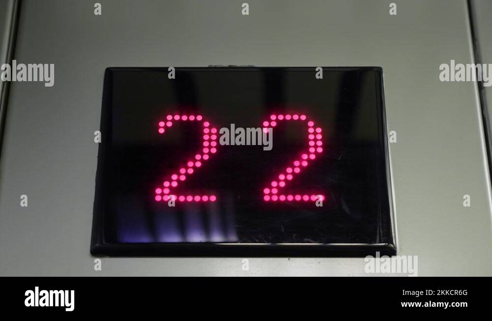 Close-up screen with ascending numbers in the elevator Stock Video ...