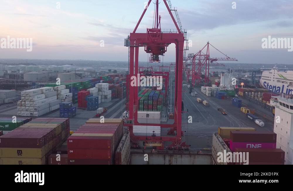 Container port crane port dublin Stock Videos & Footage - HD and 4K Video Clips - Alamy