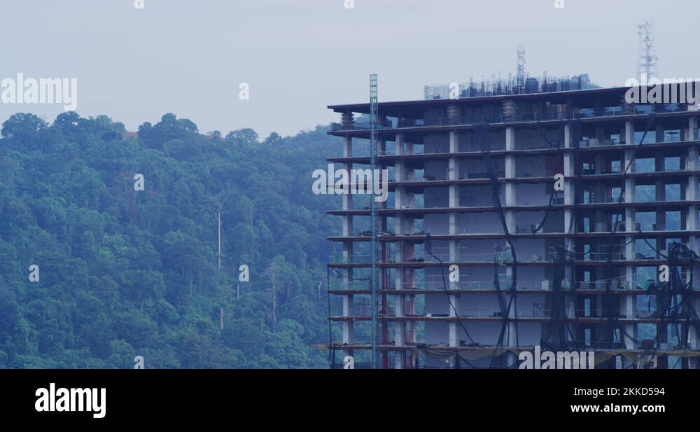 Uncompleted High Rise Office Building at Empire City in Kuala Lumpur ...