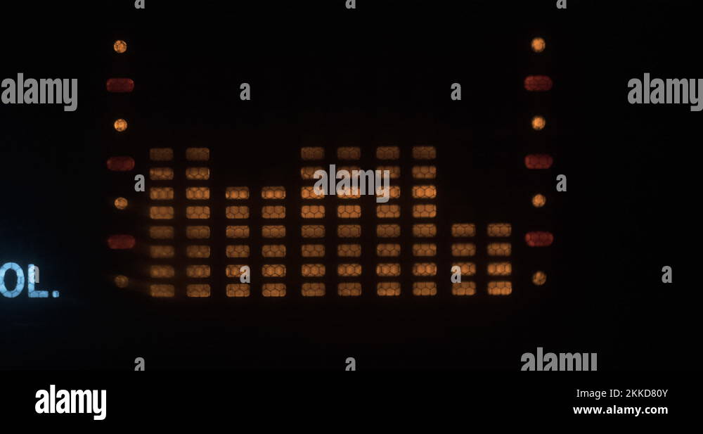 Equalizer scale with display. Audio sound levels Stock Video Footage ...