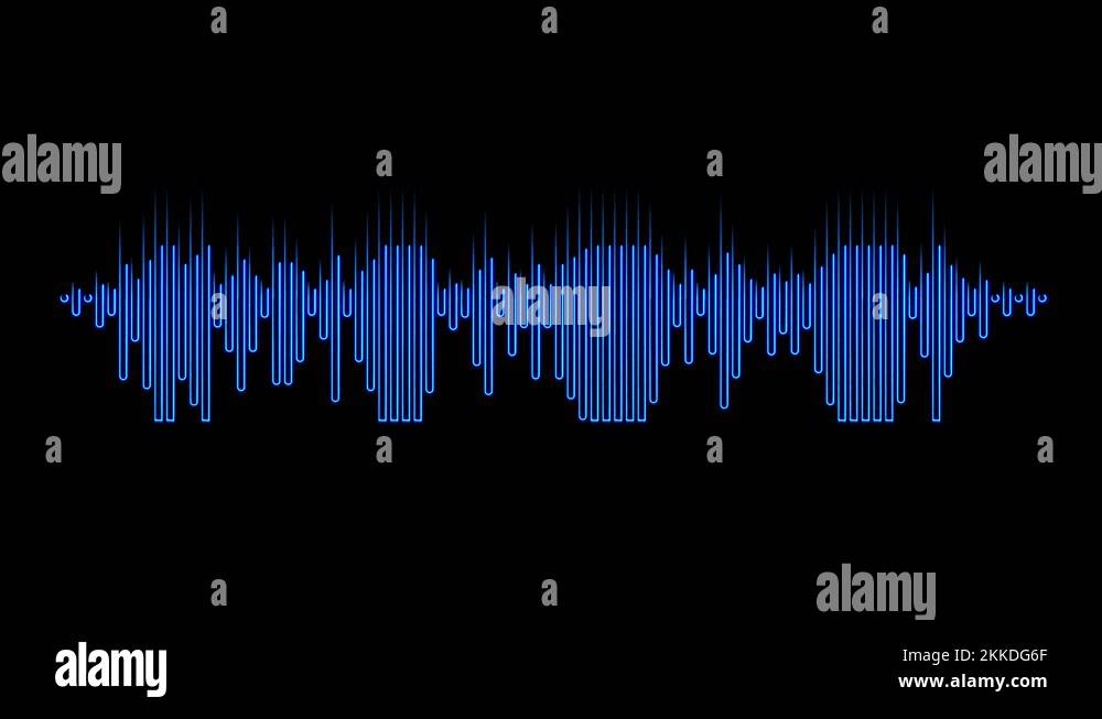 Cyclic animation of the sound frequency of the sound wave monitor. 4K ...