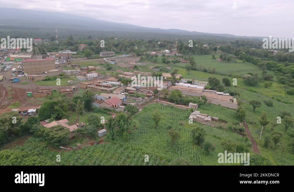 Rural Town Of Loitokitok Surrounded With Lush Green Vegetation In ...