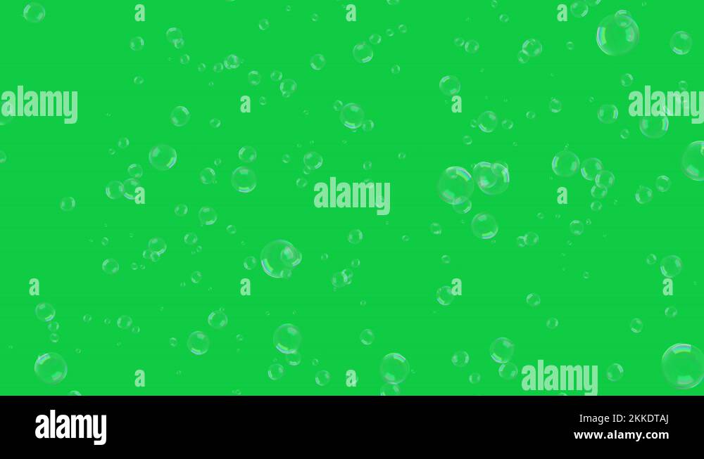 green screen soap bubbles loop animation,water bubbles flying ...