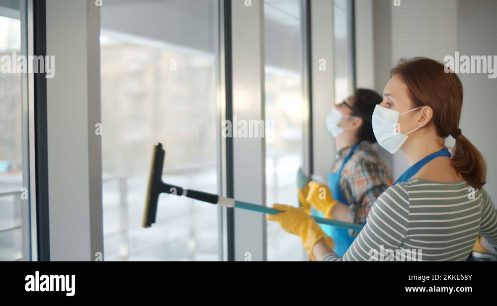 Professional young janitor cleaning Stock Videos & Footage - HD and 4K ...