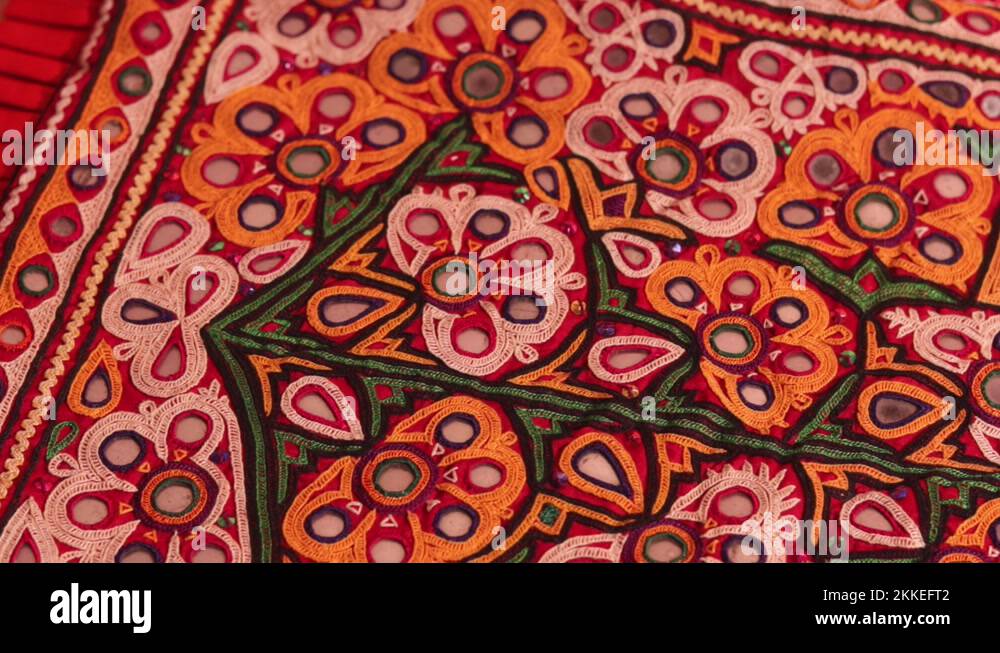 Mirrored embroidery work typical of the Aahir tribe in Gujarat,india ...
