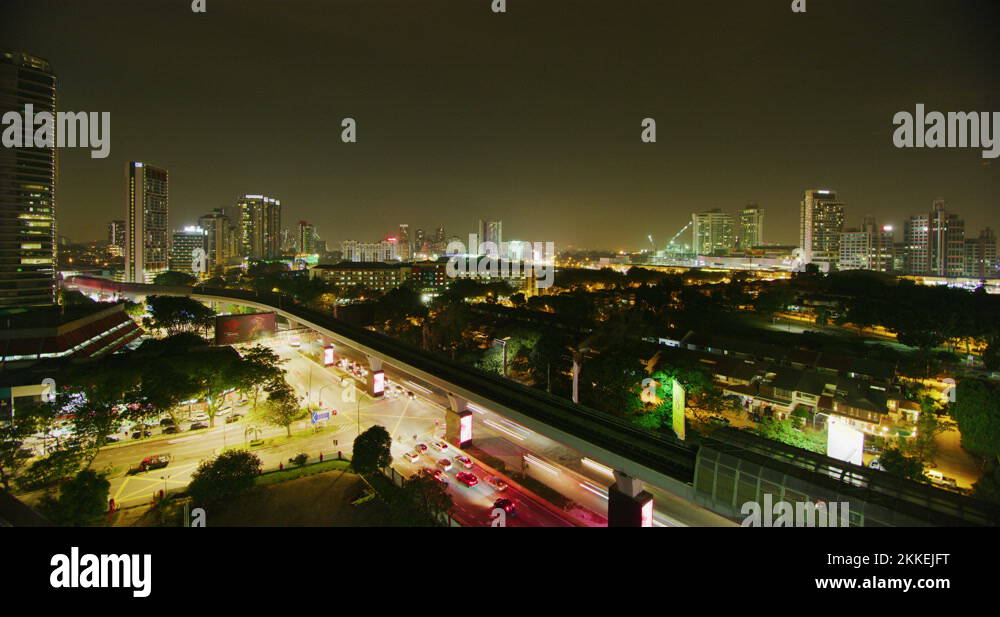 Time Lapse of TTDI Neighborhood with MRT Metro Line in Kuala Lumpur ...