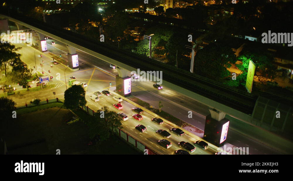 The TTDI Neighborhood with MRT Metro Line in Kuala Lumpur, Malaysia ...