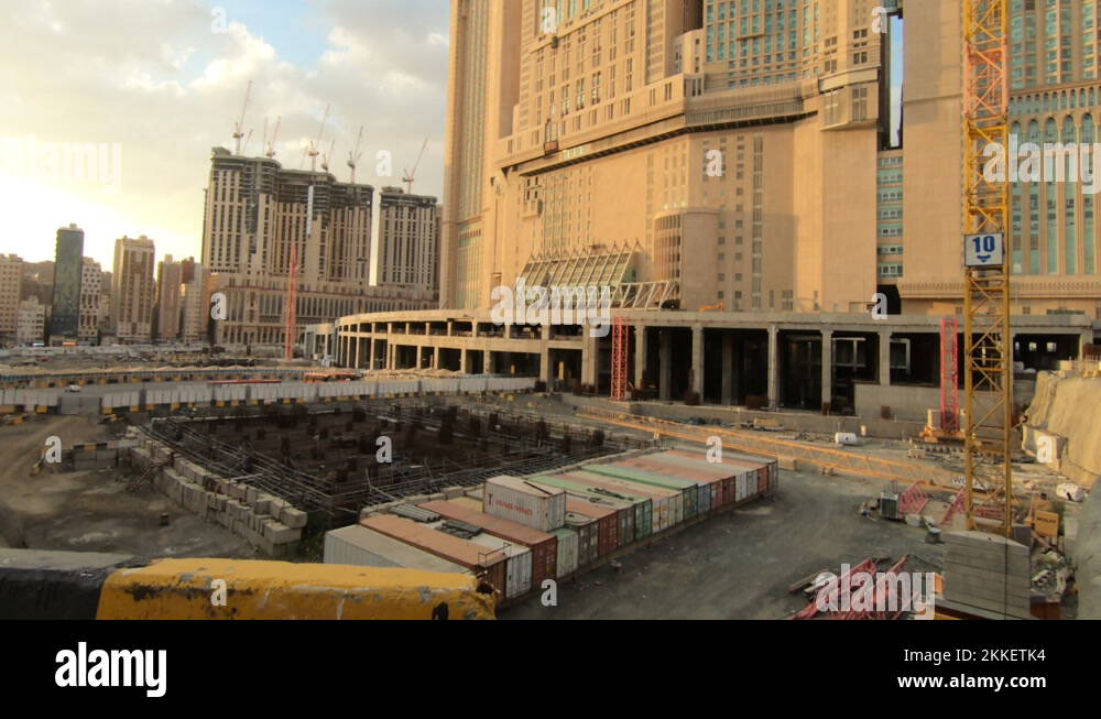New construction at Clock tower of Mecca, Mecca, Saudi Arabia Stock ...