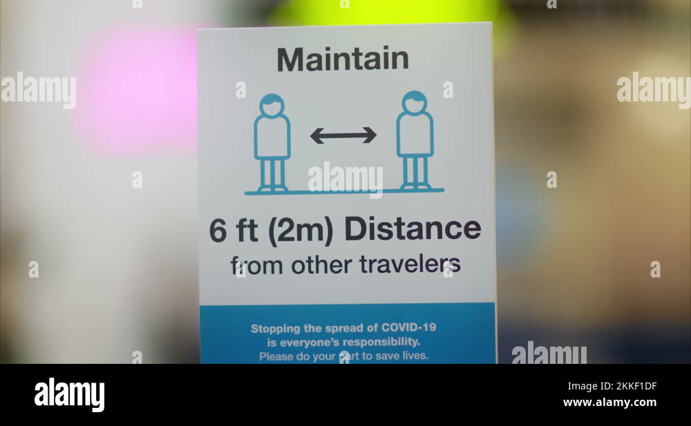 Keep 6 feet distance sign Stock Videos & Footage - HD and 4K Video ...