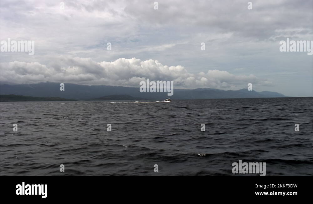 Philippine boat with bamboo wings on islands of Republic of Philippines ...