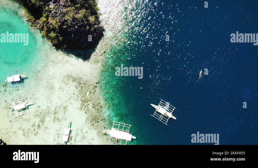 Coron, Palawan, Philippines, Aerial View of Beautiful Lagoon and ...