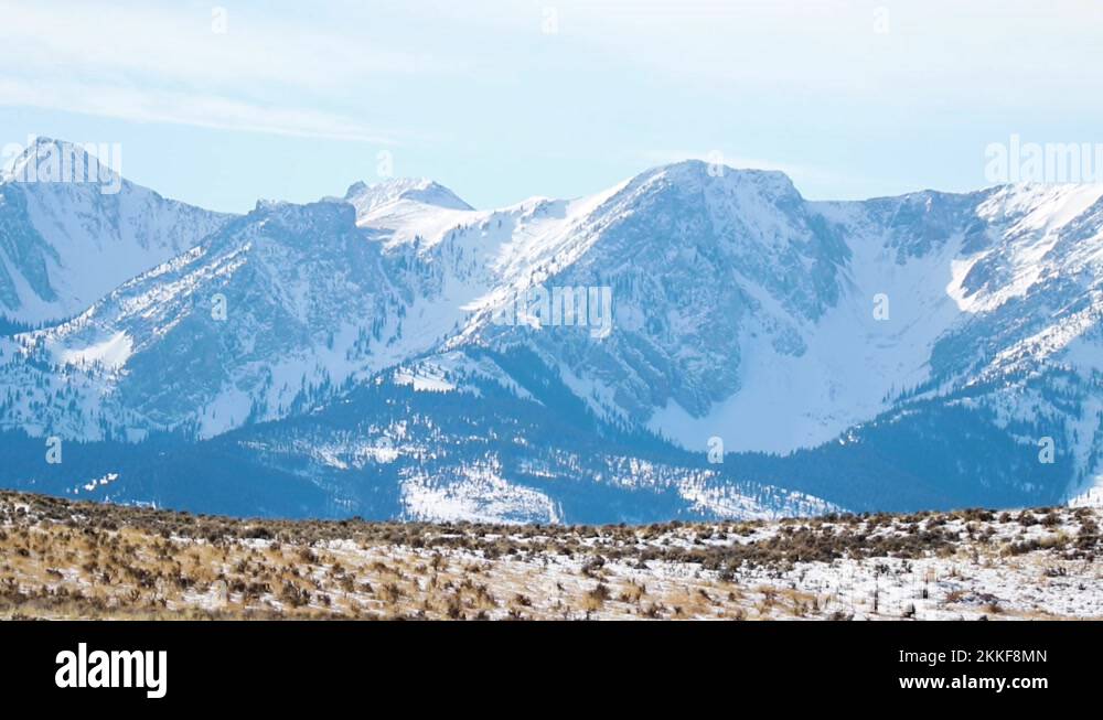 Bridger Mountain Range in Bozeman Montana Stock Video Footage - Alamy