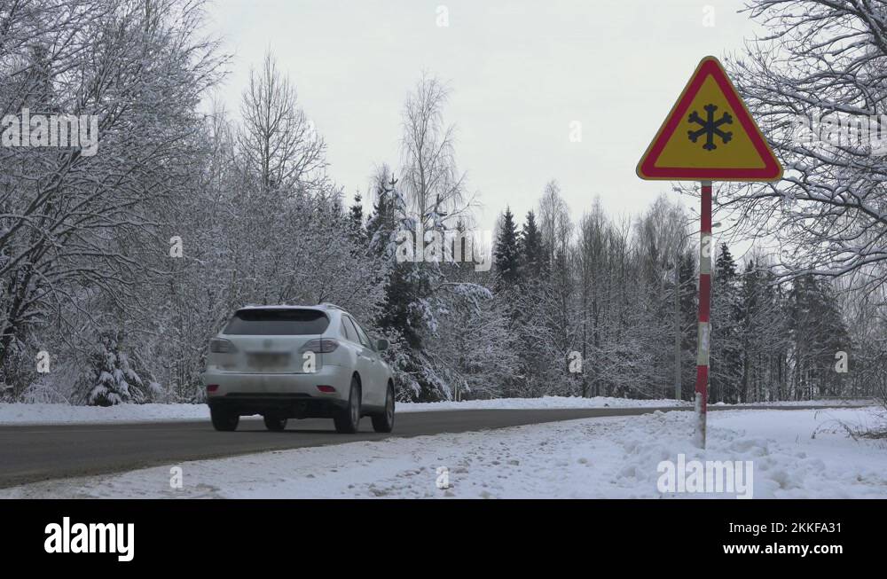 Winter weather road sign triangle Stock Videos & Footage - HD and 4K ...