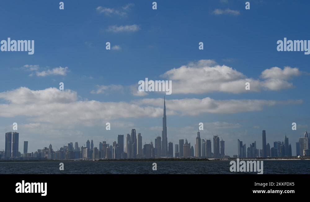 4K Dubai Time-lapse - Urban Skyline and modern skyscrapers in Dubai on ...