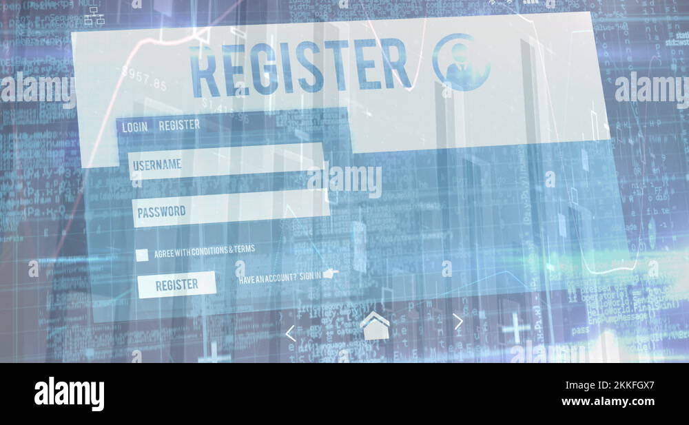 Animation of a graph rolling with registration site and data and ...