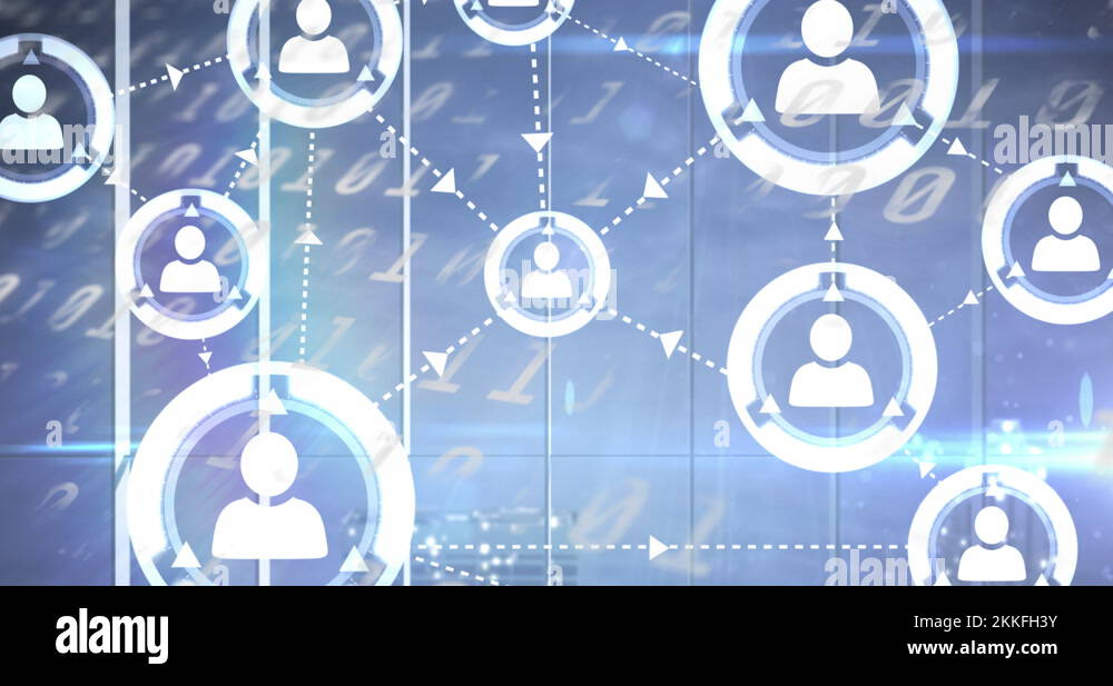 Animation connected icons changing numbers Stock Videos & Footage - HD and 4K Video Clips - Alamy