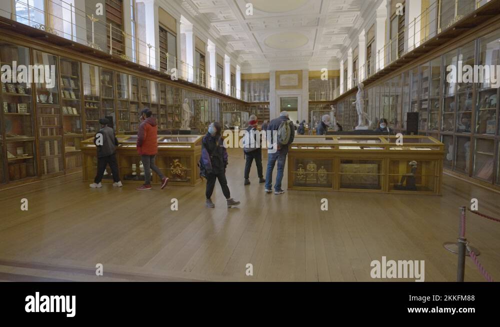 People visiting the King's Library at The British Museum, London Stock ...