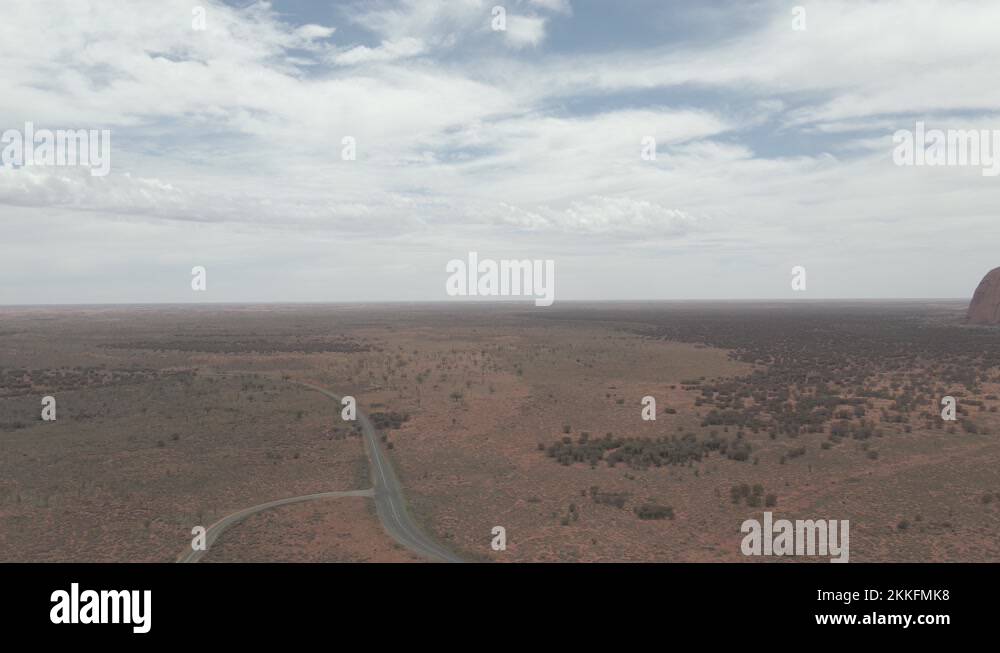 Asphalt Road In Aboriginal Indigenous Landscape. Uluru-Kata Tjuta ...