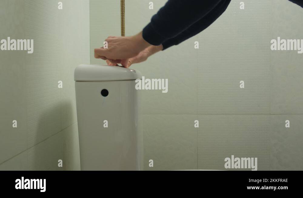 Opening The Toilet Bowl Stock Video Footage - Alamy