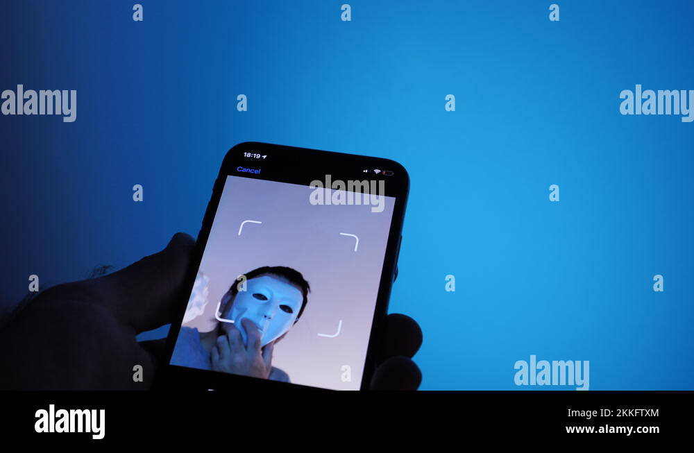 trying to fool the Face ID facial recognition system designed and ...