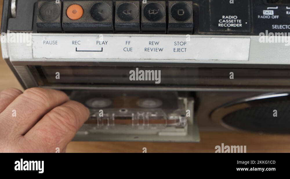 Press the eject button, turn the audio cassette over and press the play ...