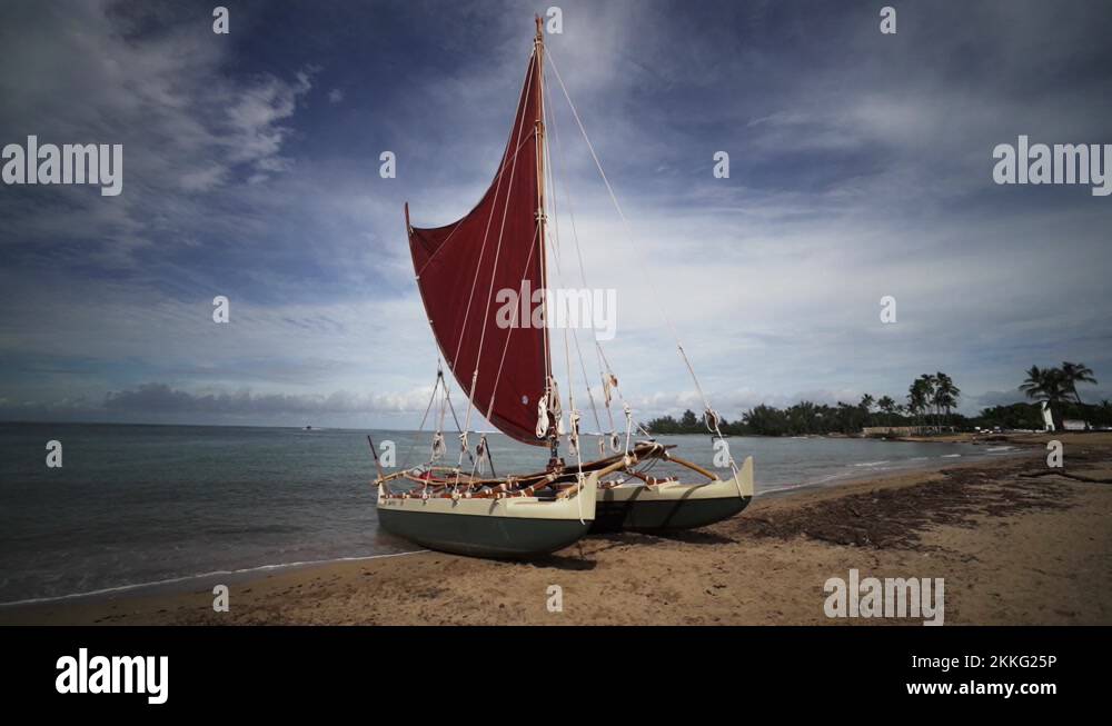 Polynesian double hulled canoe Stock Videos & Footage - HD and 4K Video ...