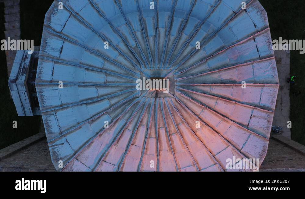 Top View Of A Rounded-Shape Dome With A Cross Of Old Serbian Orthodox ...