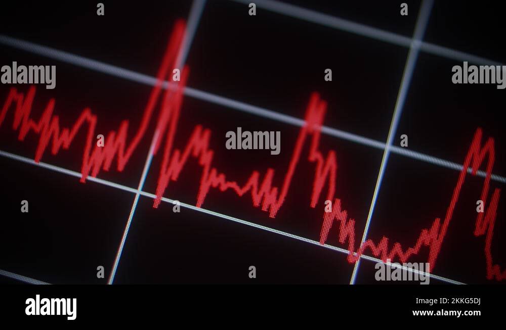 Sound wave diagram on the monitor screen Stock Video Footage - Alamy