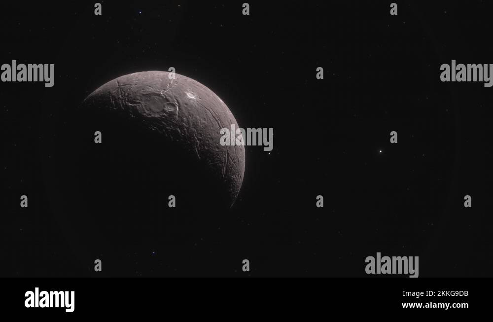 The beautiful blue gas giant Neptune rotates slowly through it's day ...