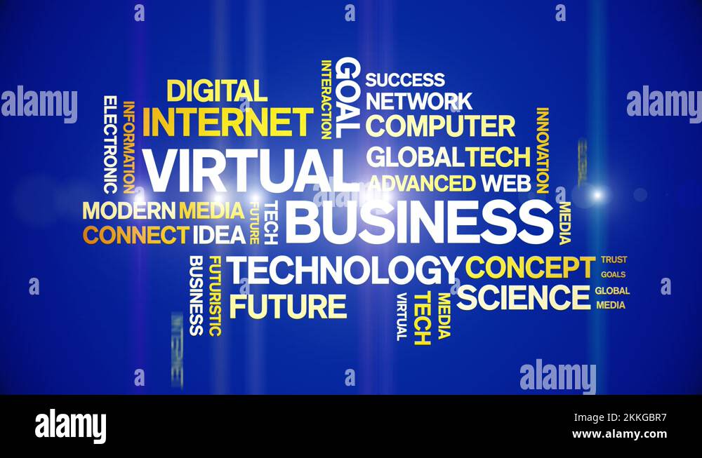 4k Virtual Business Animated Tag Word Cloud,Text Design Animation ...