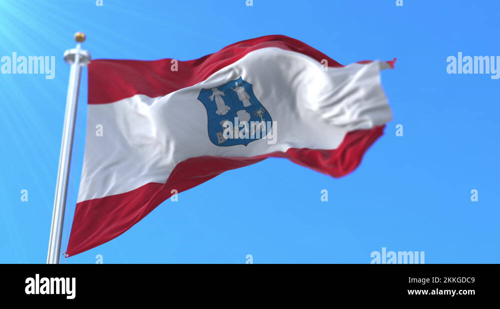 Flag of Asunción, capital city of Paraguay. Loop Stock Video Footage ...