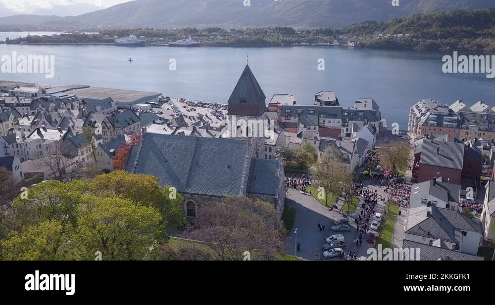 Absolutely cinematic revealing drone footage of Alesund, Norway's most ...