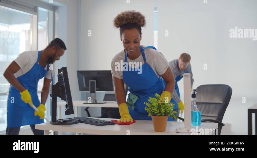 Smiling african cleaner holding bucket Stock Videos & Footage - HD and ...