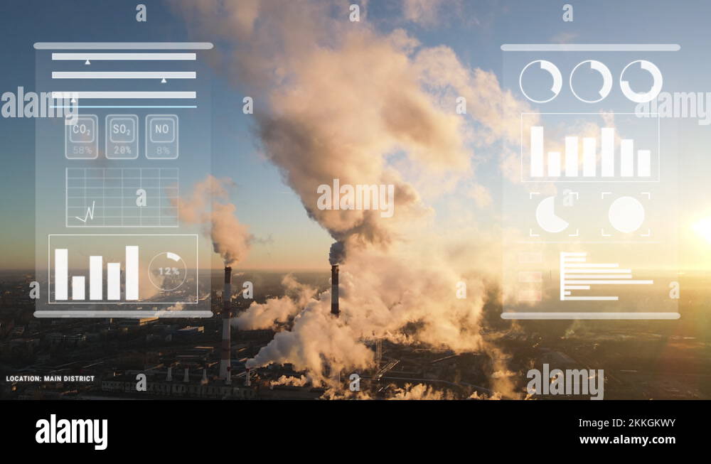 Industrial Technology Smart City control air pollution by plant pipe ...