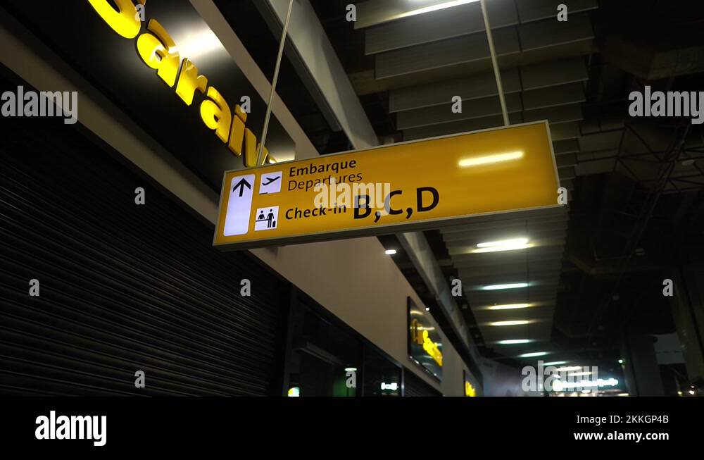 Sao Paulo, SP, Brazil. Nov, 2020. Airport signal boards to lead people ...