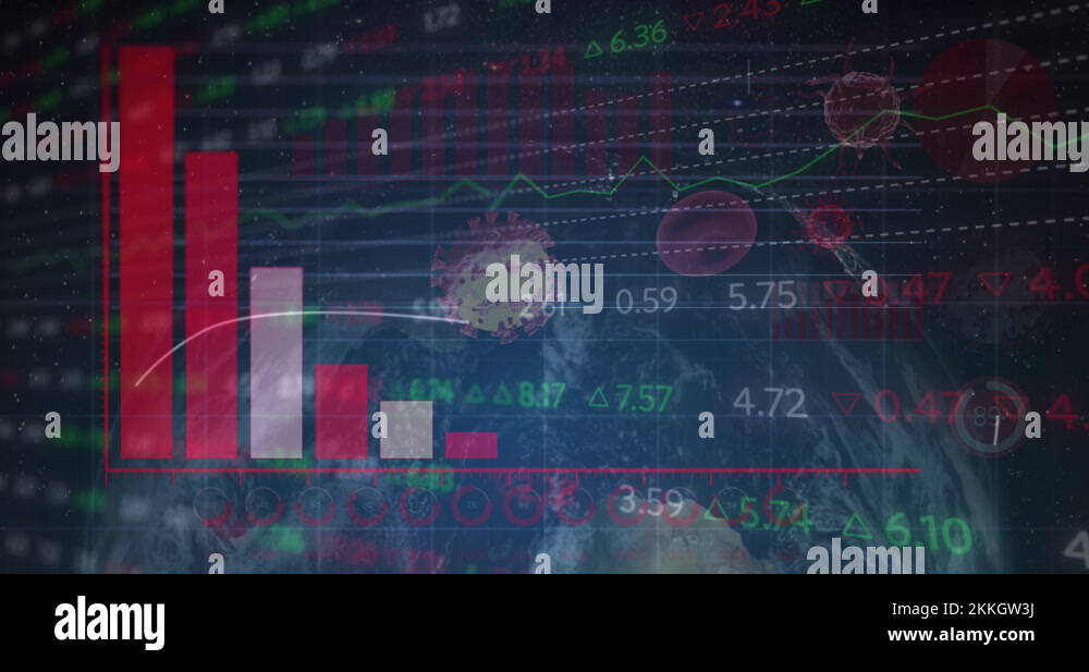 Animation digital interface showing statistics Stock Videos & Footage ...