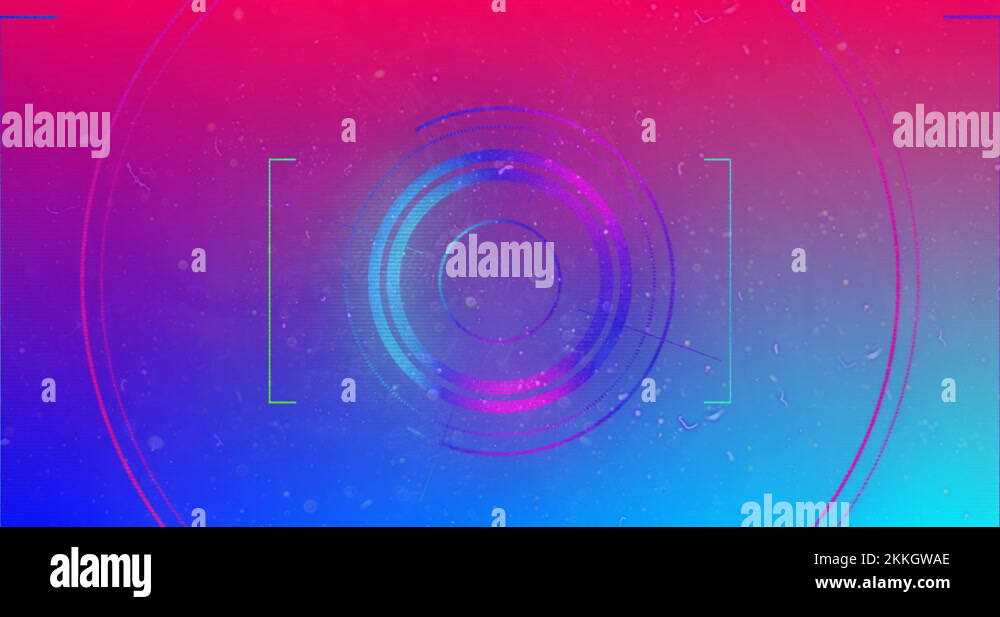 Animation of scope scanning with markers over glowing pink to blue ...